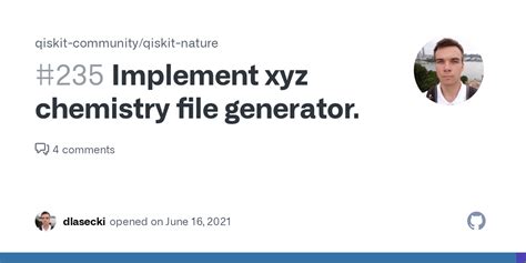 implement xyz chemistry file generator · issue 235 · qiskit community