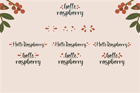hello raspberry demo font · 1001 fonts