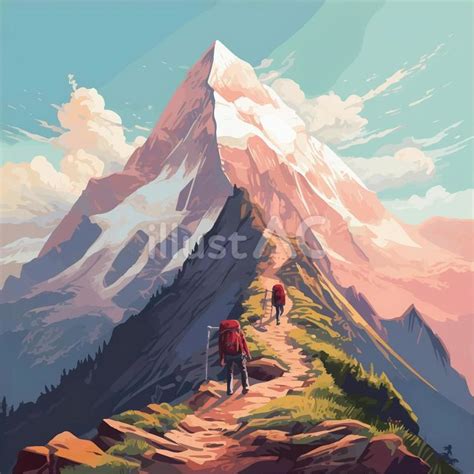登山イラスト No 24072867｜無料イラスト・フリー素材なら「イラストac」