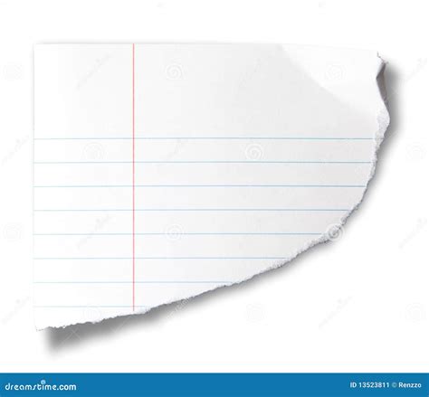 Torn Piece Of Notebook Paper Stock Image Image Of Notepaper Ripped