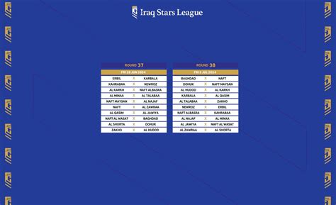 الاعلان رسمياً عن روزنامة مباريات دوري نجوم العراق للموسم المقبل