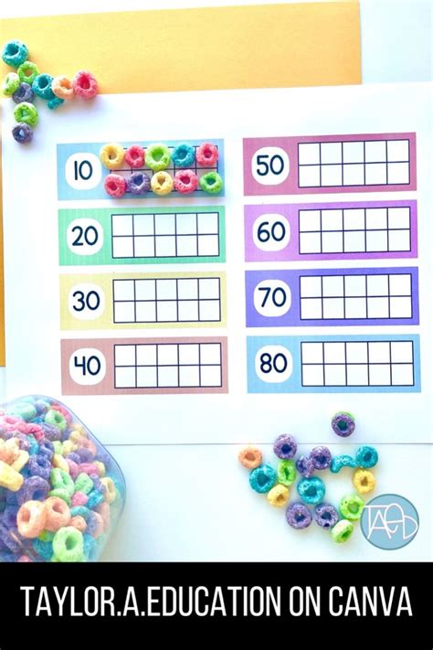 Free Colorful Tens Frames Math Printable For Early Elementary Ten