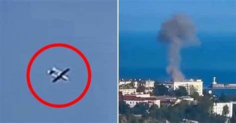 포착 우크라 가미카제 드론 러 흑해함대 본부 공중 습격 영상