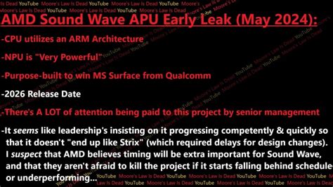 AMD Sound Wave ARM APU For Windows Reportedly In Works With Strong NPU Performance