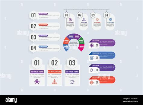 Data Visualization And Segments Design Set Vectors With Colorful Shapes
