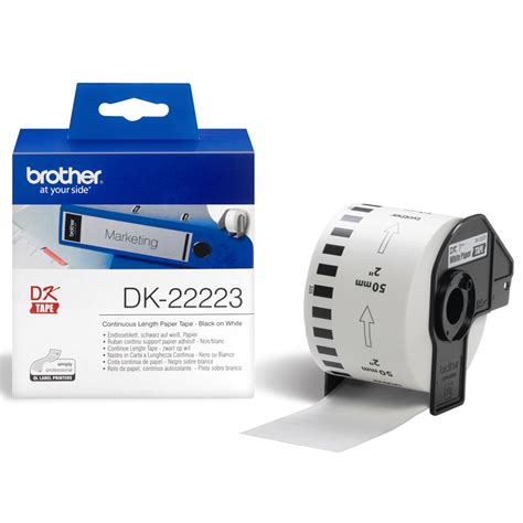 Brother Dk 22223 連續標籤帶 50mm 白底黑字 耐久型紙質 墨水碳粉標籤帶 Yahoo奇摩購物中心