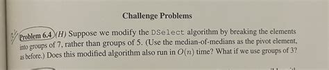 Solved Problem 64 H Suppose We Modify The Dselect