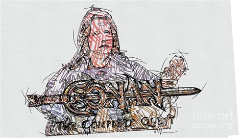 Mo7066 Sketch Conan The Barbarian Collection Movie Poster Digital Art