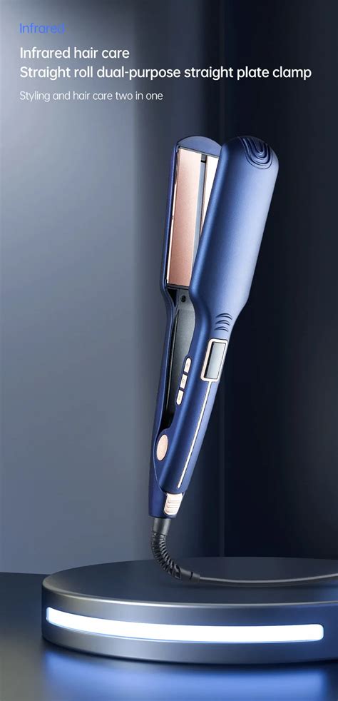 Negative Ions 2 Inch Ceramic Hair Straightener Infrared Flat Iron And