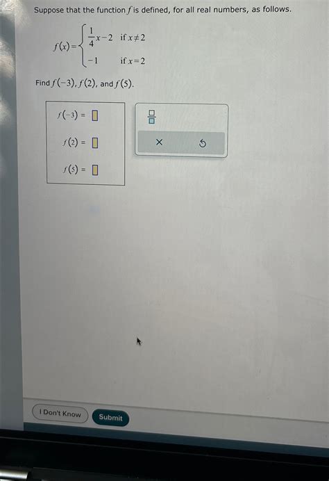 Solved Suppose That The Function F Is Defined For All Real Chegg