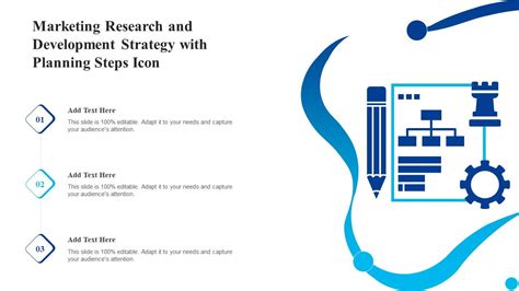 Marketing Research And Development Strategy With Planning Steps Icon Infogr