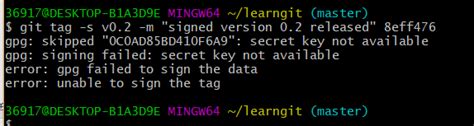 Git Skipped Xxx Secret Key Not Available Stack Overflow