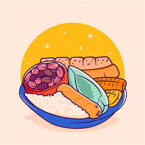 Free Vector Hand Drawn Bandeja Paisa Illustration