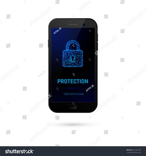 Cyber Security Protection System Concept Data Stock Vector Royalty