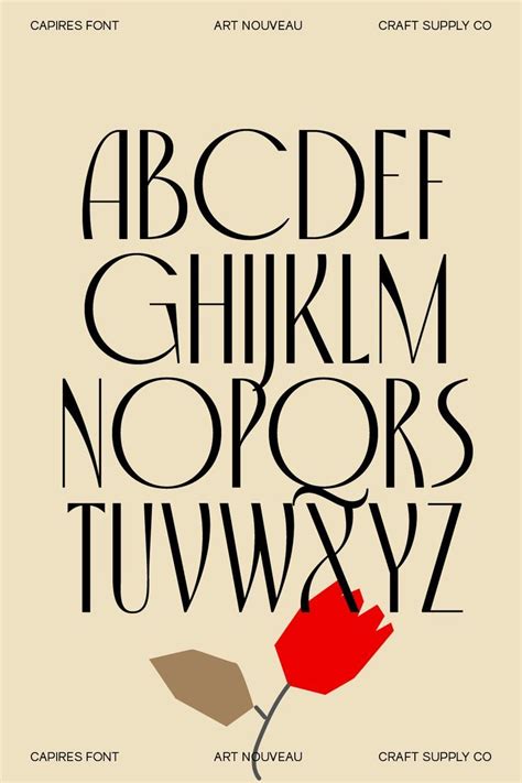 Capires Art Nouveau Font Art Nouveau Illustration Art Deco Font
