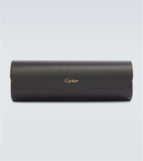 Signature C Rectangular Sunglasses In Gold Cartier Eyewear Collection
