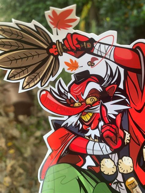 Dai Tengu Long Nosed Tengu Yokai Stickers Bysamkalensky Etsy