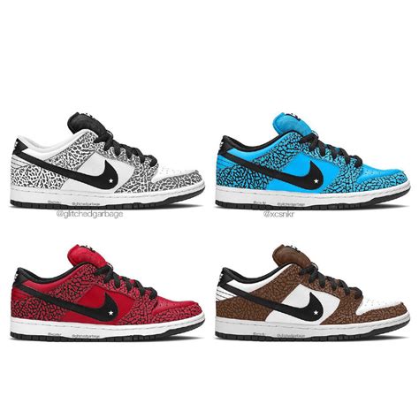 四色齐发！supreme X Nike Sb Dunk Low 全新配色今年发售！logo五角星元素