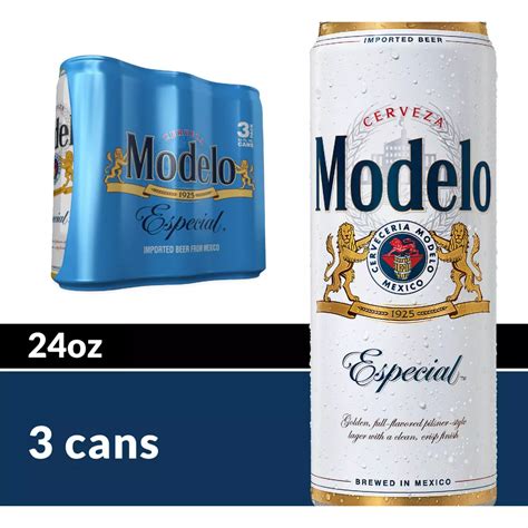 Modelo Especial Mexican Lager Import Beer 24 Oz Cans 3 Pk Shop Beer
