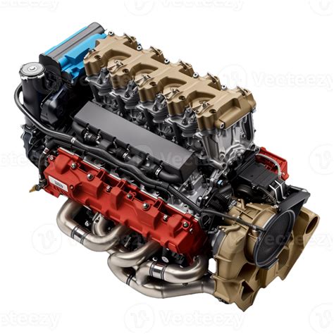 High Performance Car Engine Display In Studio Setting 47426698 Png