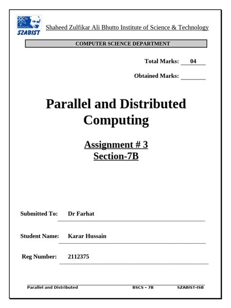 Assignment 4 Parallel Pdf