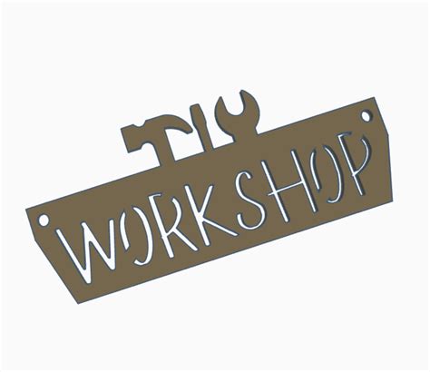 Stl File Workshop Wall Sign 🏠 ・3d Printable Model To Download・cults