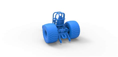 Chassis Of Mini Rod Pulling Tractor 1 25 3d Model By Techitemsrock