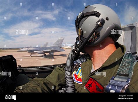 Cockpit View Pilot F Stock Photo Alamy