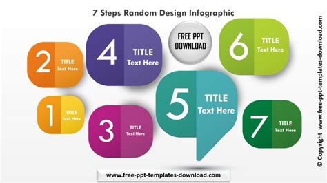Free Ppt Templates Download On Linkedin 7 Steps Random Design Ppt Template Download