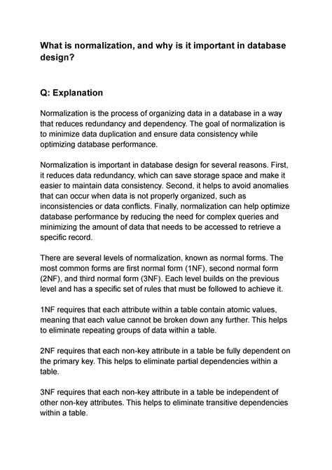 What Is Normalization And Why Is It Important In Database Design
