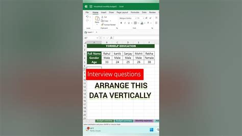 Arrange Excel Data Vertically Transpose Function Shortsfeed