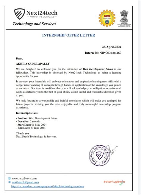 Gundlapally Akhila On Linkedin Internship Next24tech Eagertolearn