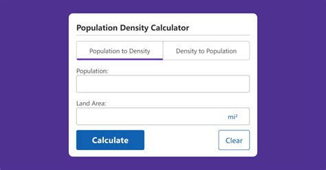 Population Density Calculator