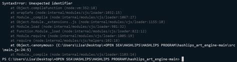 Syntax Error · Issue 890 · Hashlipshashlipsartengine · Github
