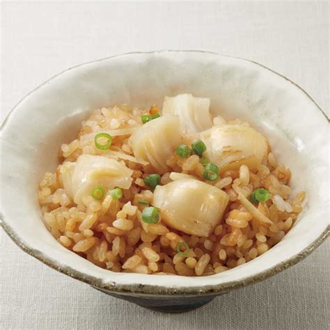 帆立の炊き込みご飯｜レシピ｜株式会社にんべん