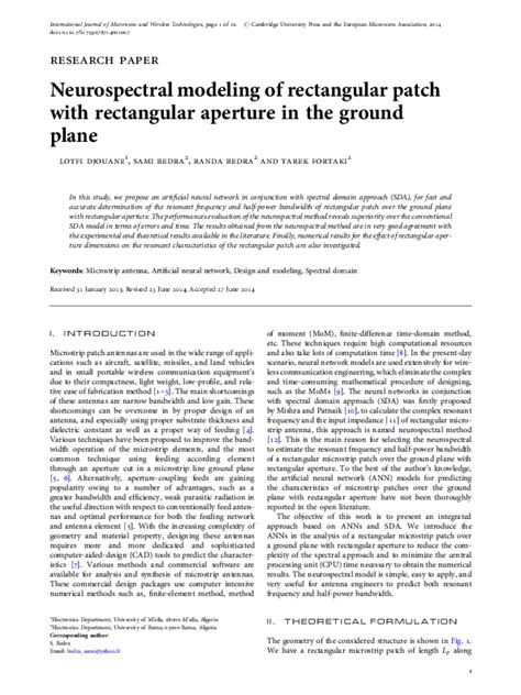 Pdf Neurospectral Modeling Of Rectangular Patch With Rectangular
