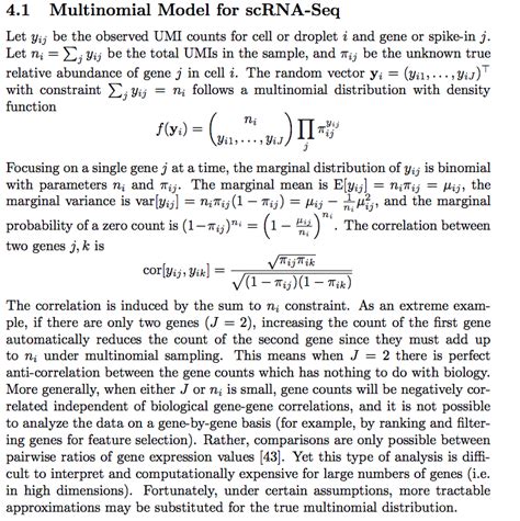 Modeling Single Cell Rnaseq Data With Multinomial Distribution Dna
