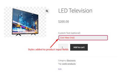 How To Apply Custom Css To Style Custom Product Input Fields In