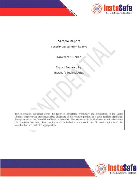 Pdf Security Assessment Report Template Sample Report Security