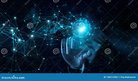 robot or artificial intelligence concept multiple arrow pointing to