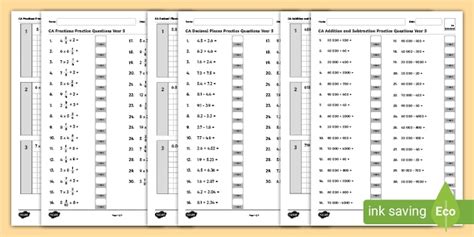 Ks2 Maths Papers Year 5 Arithmetic Practice Exercises