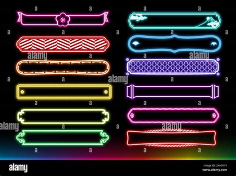 Neon Signboard Design Horizontal Label Setit Is Vector Data That Is
