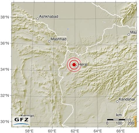 Starke Erdbeben In Afghanistan Am 07 10 23 Vulkane Net Newsblog