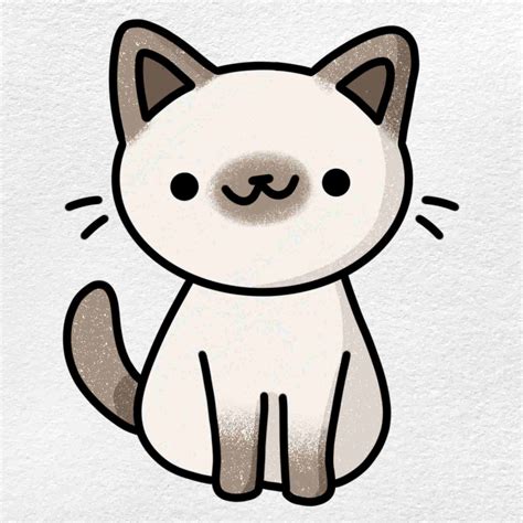 Easy Cute Cat Drawing Mit Printable