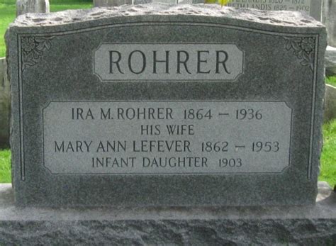 Mary Ann Lefever Rohrer 1862 1953 Find A Grave Memorial