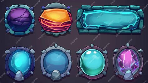 Premium Vector The Different Types Of Gems And Gems