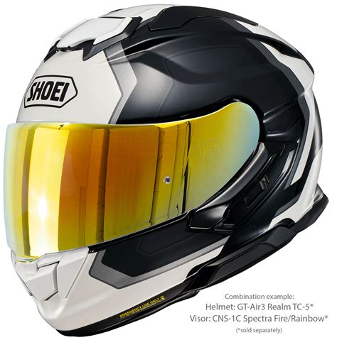 Visor Cns 1c Spectra Fire Orange Gt Air3 Full Face Helmets