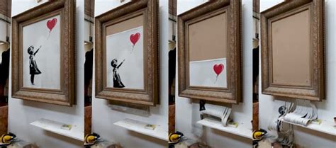 Banksys Directors Cut Of His 1 4m Art Getting Shredded At Auction