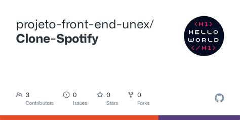 Github Projeto Front End Unexclone Spotify