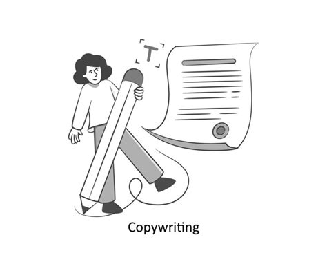 Copywriting Flat Style Design Ilustração Vetorial Ilustração De Estoque